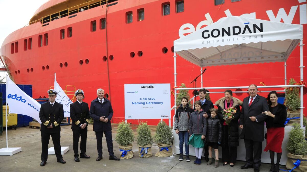 Riviera - News Content Hub - Naming ceremony takes place for Edda Wind SOV
