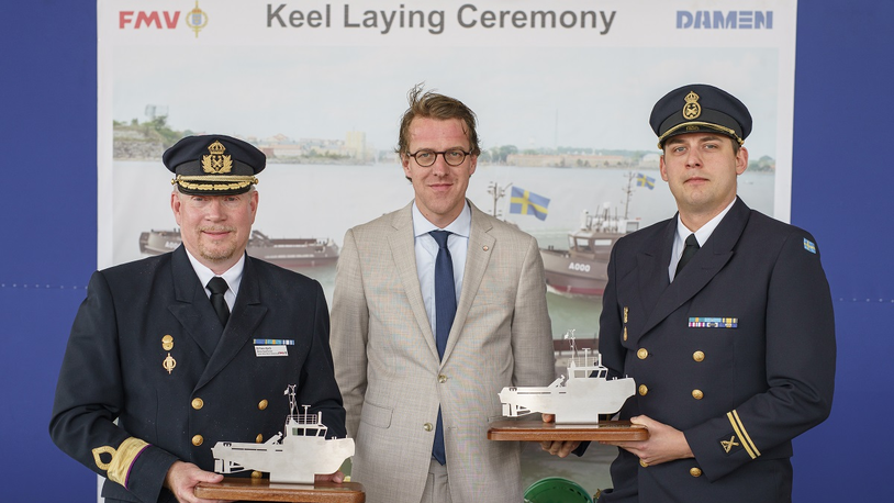 Riviera - News Content Hub - Damen begins Swedish naval tug construction