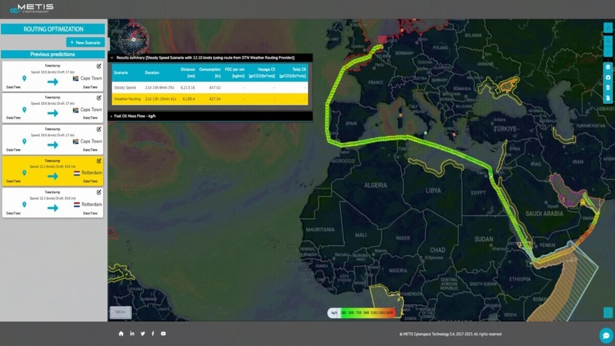Riviera - News Content Hub - METIS to integrate DTN’s vessel routeing API