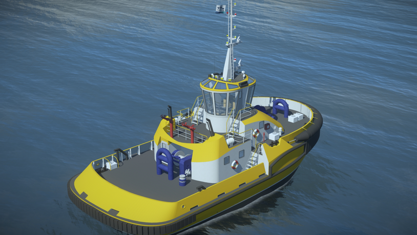 Riviera - News Content Hub - UK team design all-electric ASD tugboat